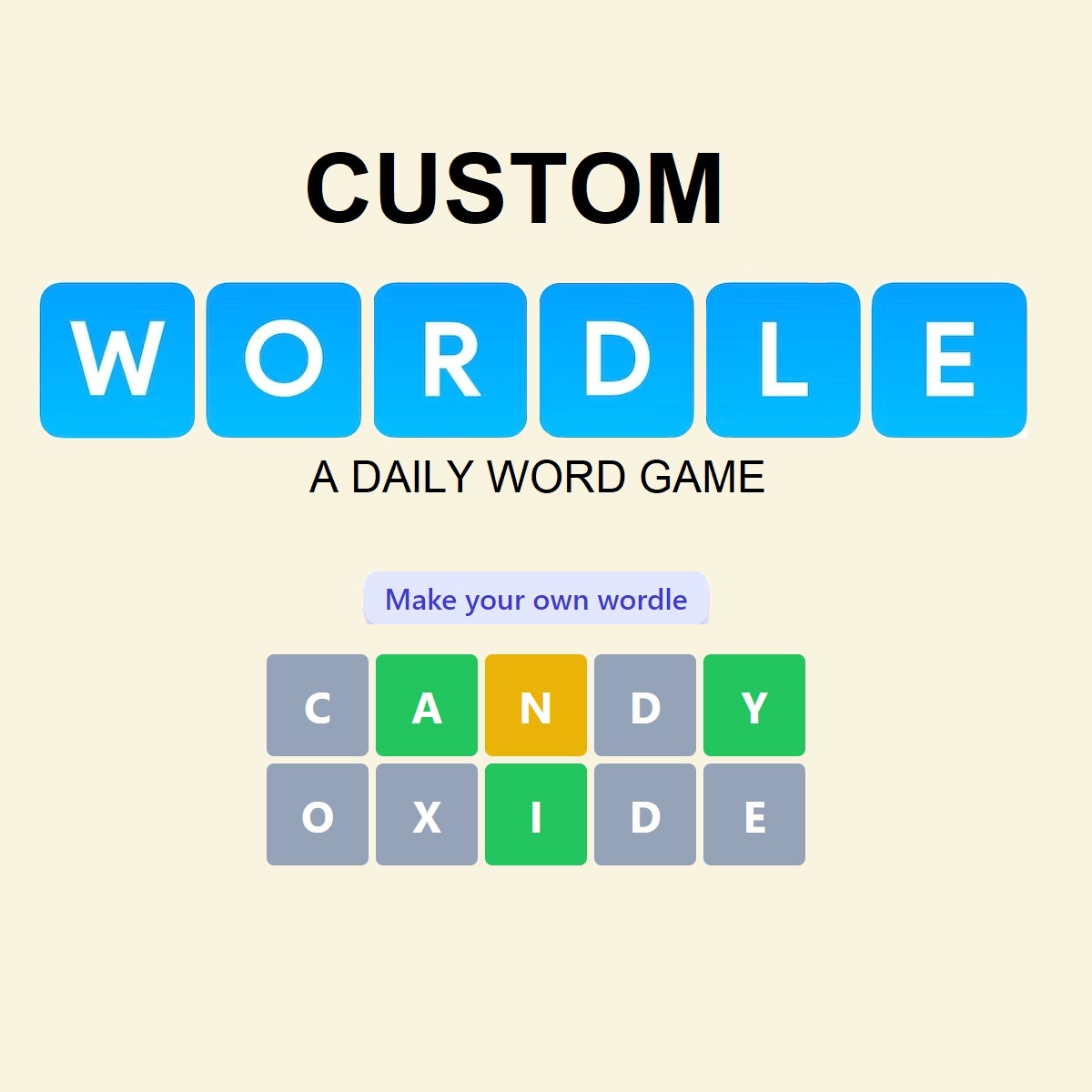 Custom Wordle Custom Wordle